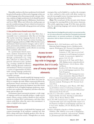 Bautista, N., Castañeda, M. (2011). Teaching science to ELLs, part I ...