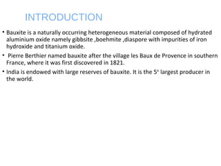 Bauxite types, mineralogy, Indian occurrences | PPT