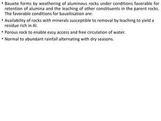 Bauxite types, mineralogy, Indian occurrences | PPT