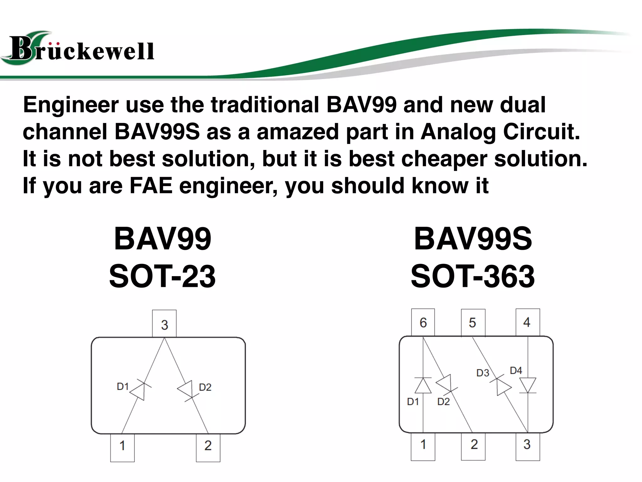 BAV99 Switching Diode Applciation | PPT