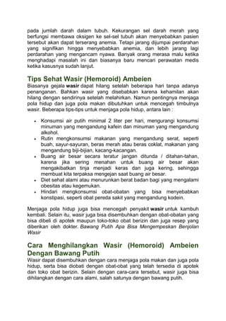 Bawang putih apa bisa mengempeskan benjolan wasir | PDF