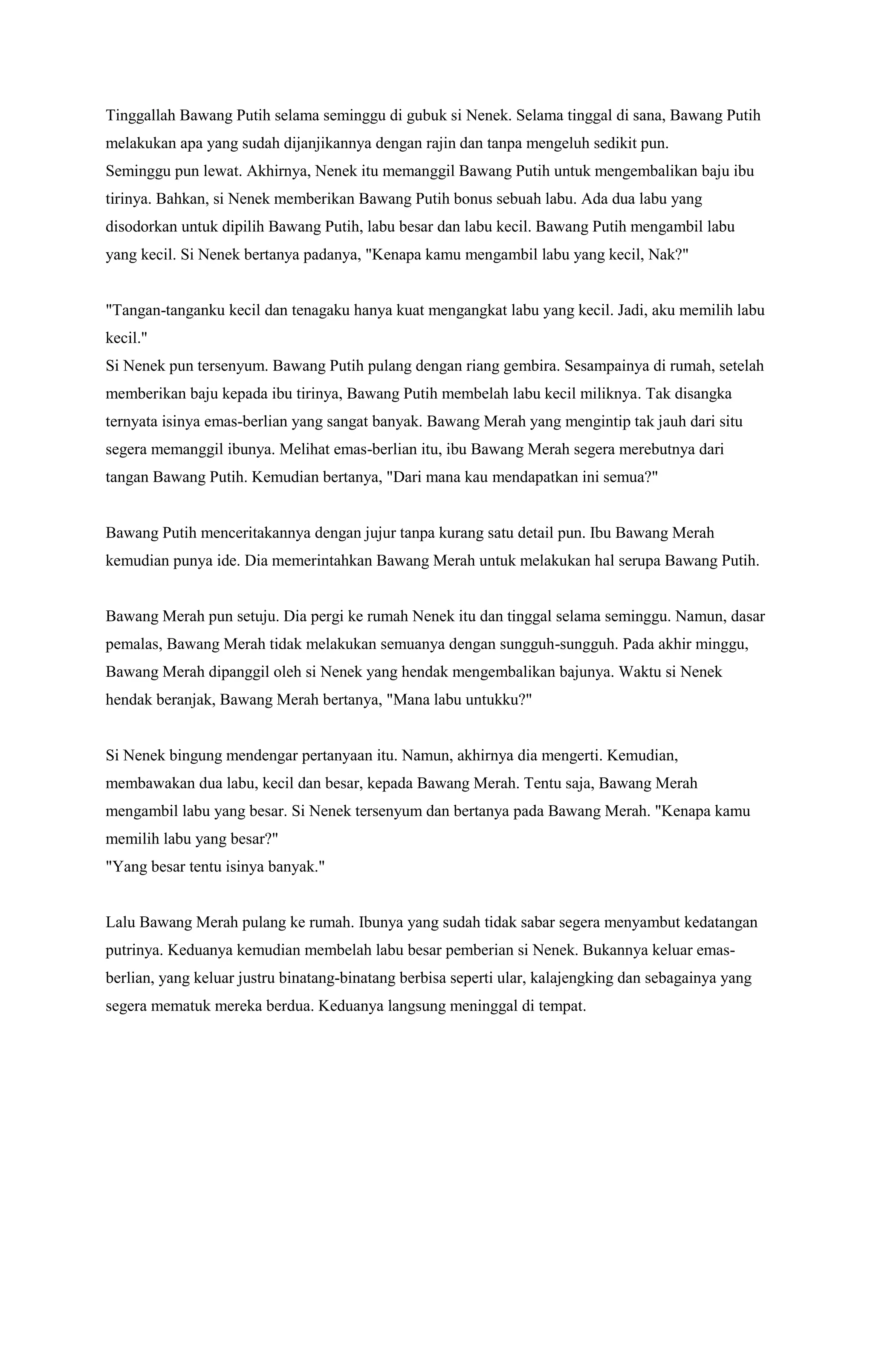 Bawang putih bawang merah | DOCX
