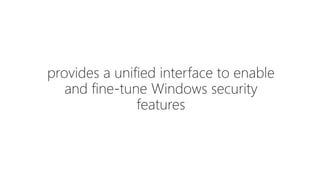 BlueHat v17 || Mitigations for the Masses: From EMET to Windows Defender Exploit Guard | PPTX