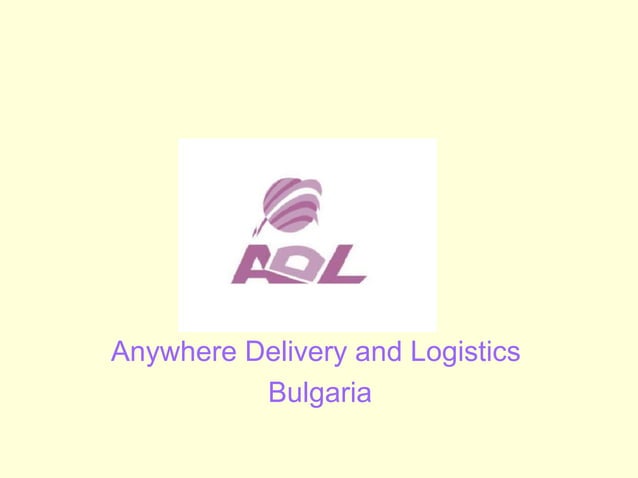 ADL Anywhere Delivery and Logistics Presentation | PPT