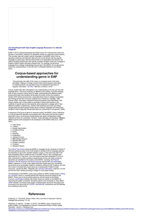 Oh, what a BAWE! The British Academic Written English corpus | PDF