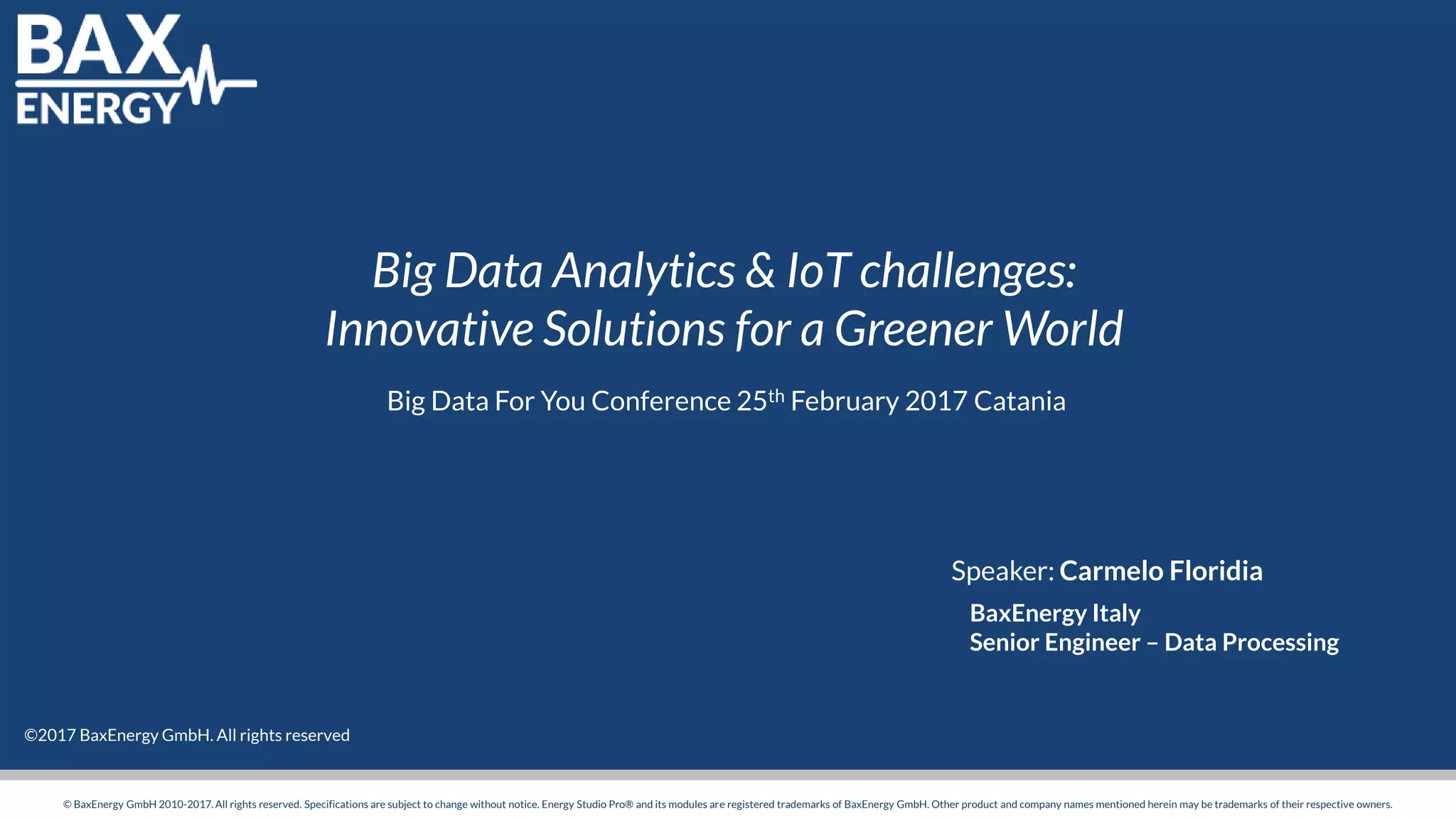 Big Data Analytics & IoT Challenges | PPT