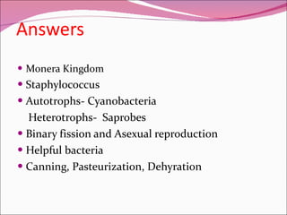 Science (Bacteria) | PPT | Biological Sciences | Science