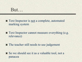 Andrew Bax & Bruce Bax: Using an online tool to benchmark texts to the ...