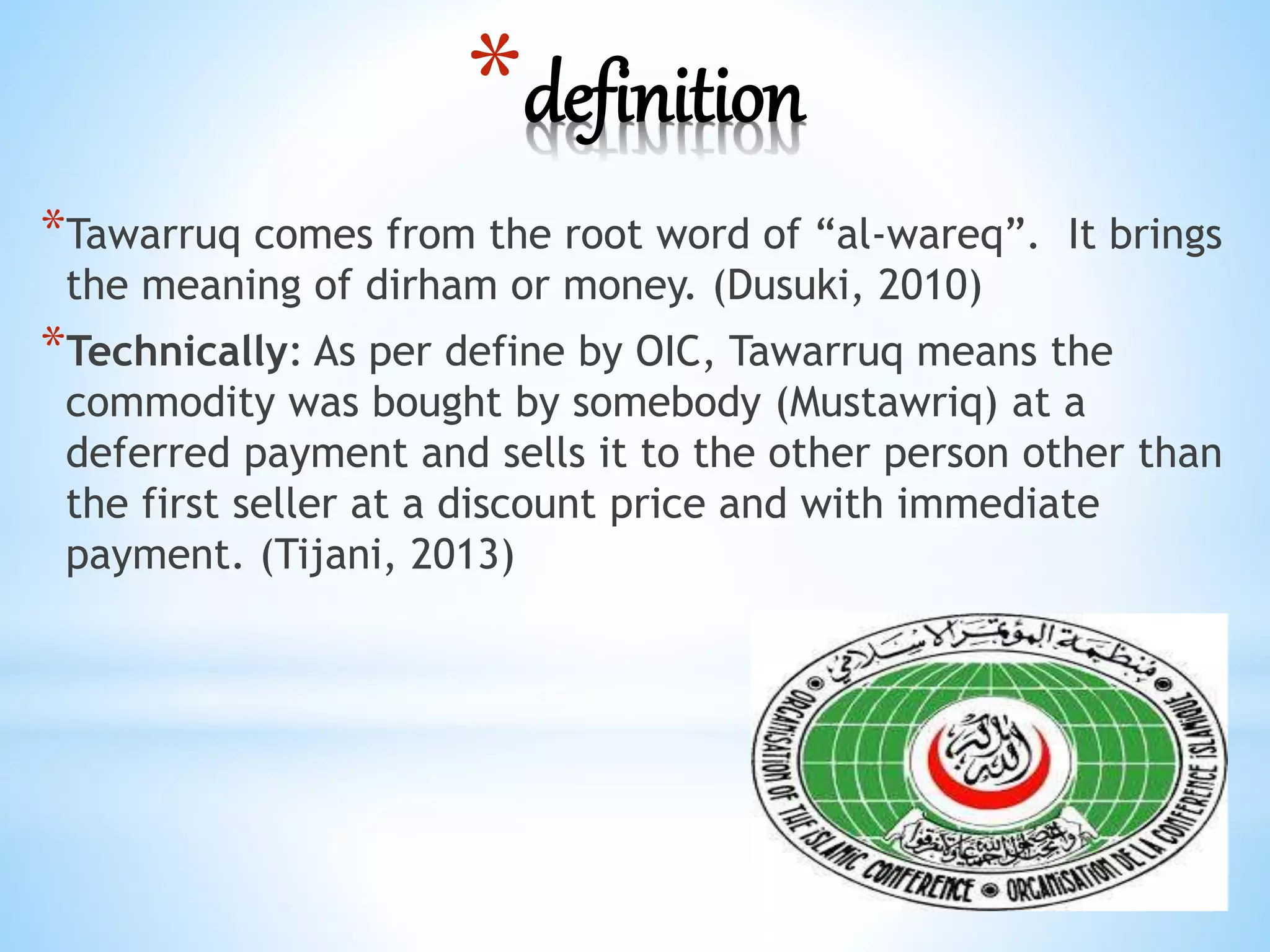 Bay al inah and tawarruq | PPTX