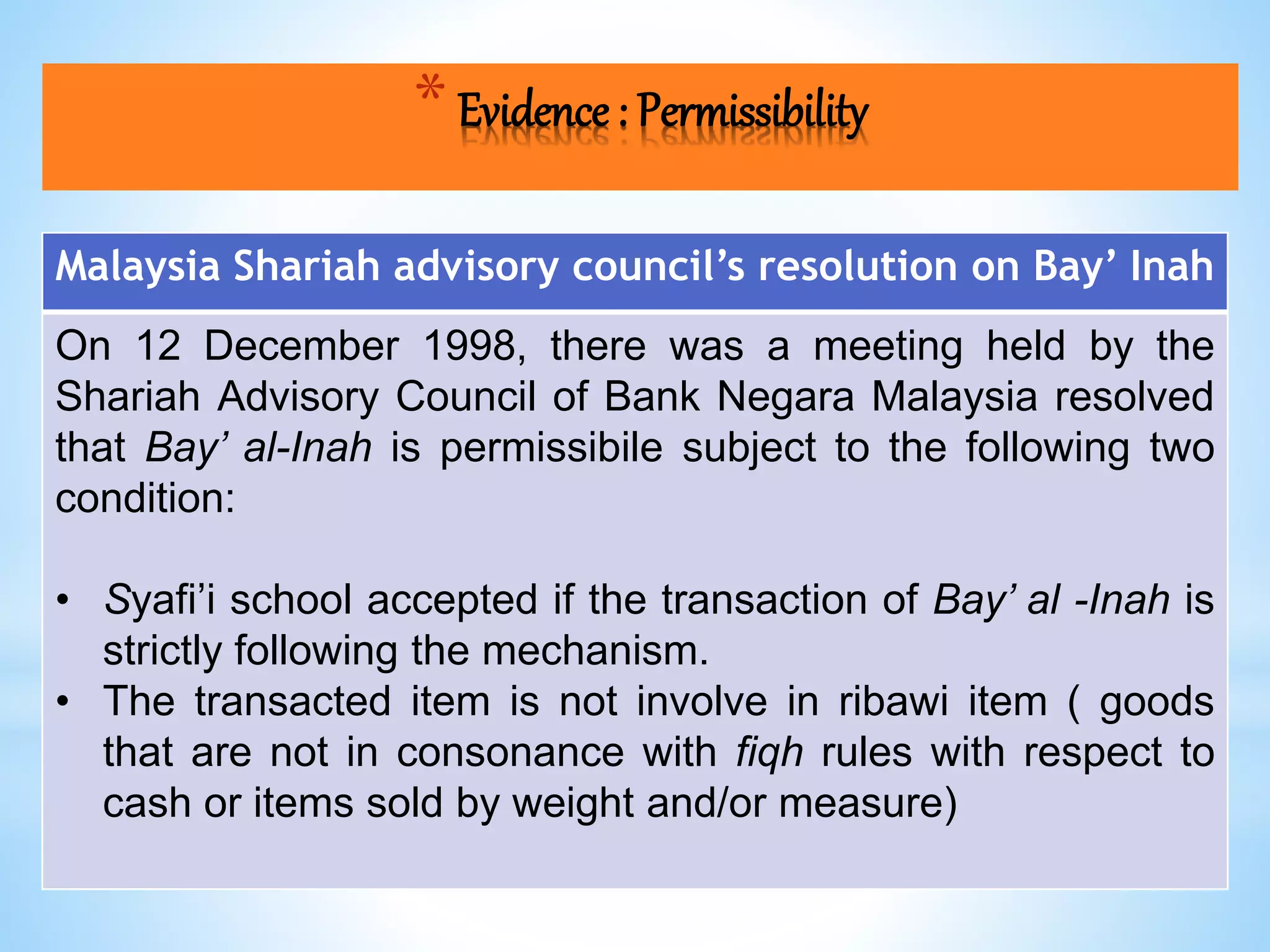 Bay al inah and tawarruq | PPTX