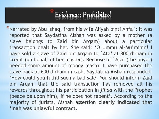 Bay al inah and tawarruq | PPTX