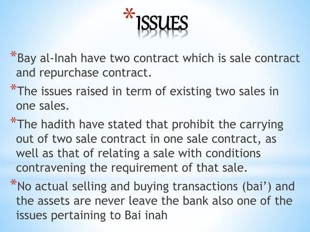 Bay al inah and tawarruq | PPTX