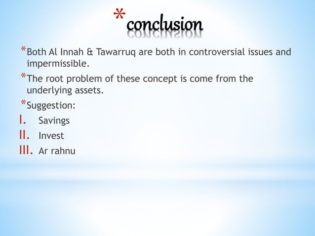 Bay al inah and tawarruq | PPTX
