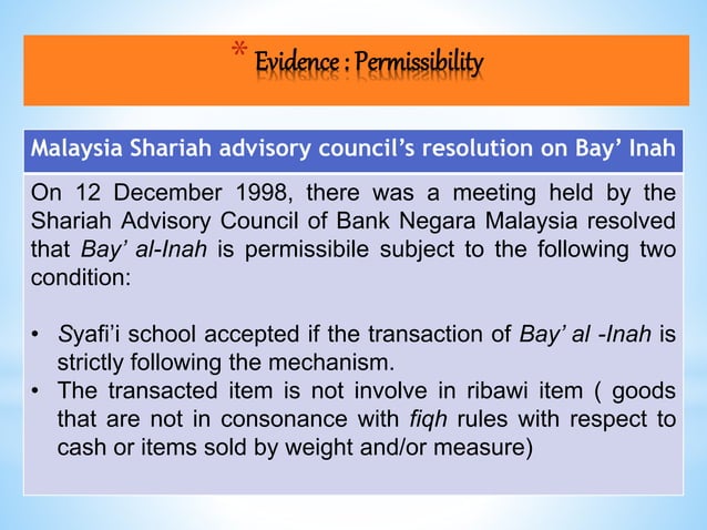 Bay al inah and tawarruq | PPTX