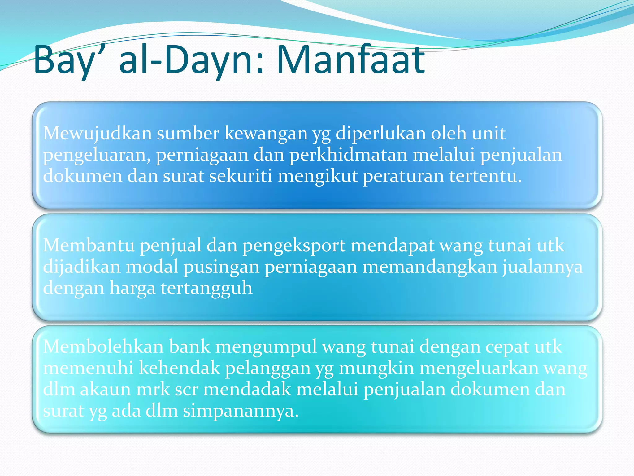 Bay’ al inah dan bay dayn | PDF
