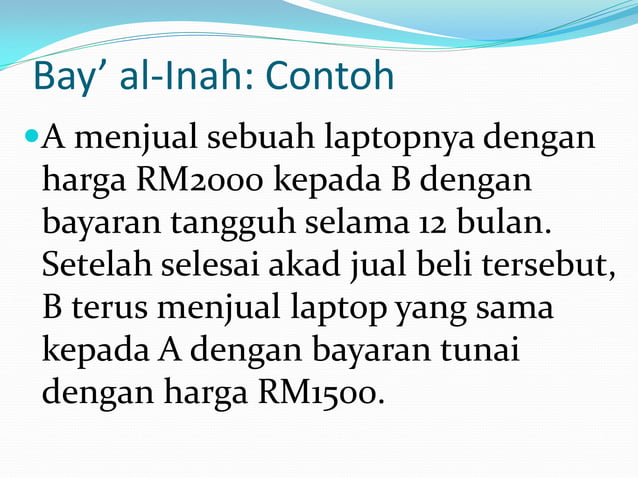 Bay’ al inah dan bay dayn | PDF