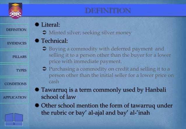 Bay' al-Tawarruq | PPTX | Commodities | Economy