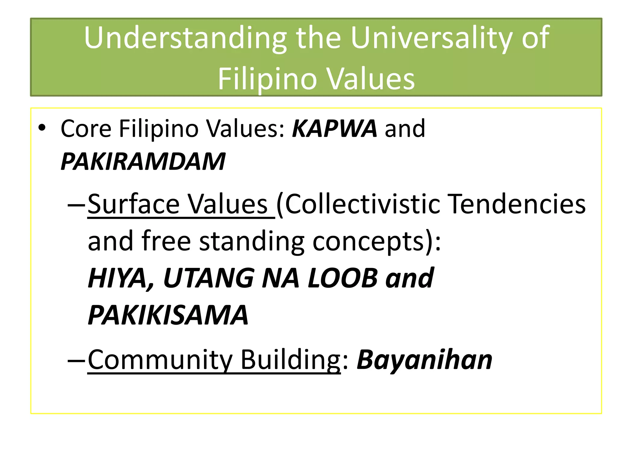 LESSON 3: FILIPINO VALUES: BAYANIHAN | PPTX
