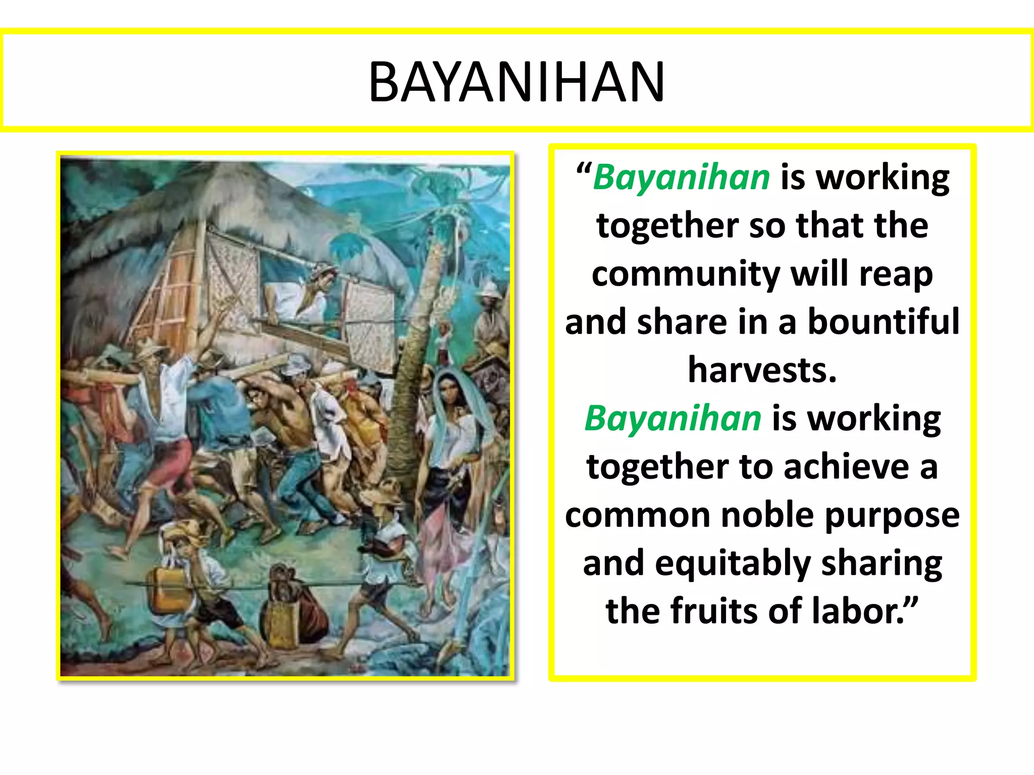 LESSON 3: FILIPINO VALUES: BAYANIHAN | PPTX