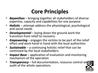 Bayanihan relief operations | PPT | Non-Profit Organizations | Industries