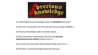 CORRECT Bayan Precious Knowledge | PPT