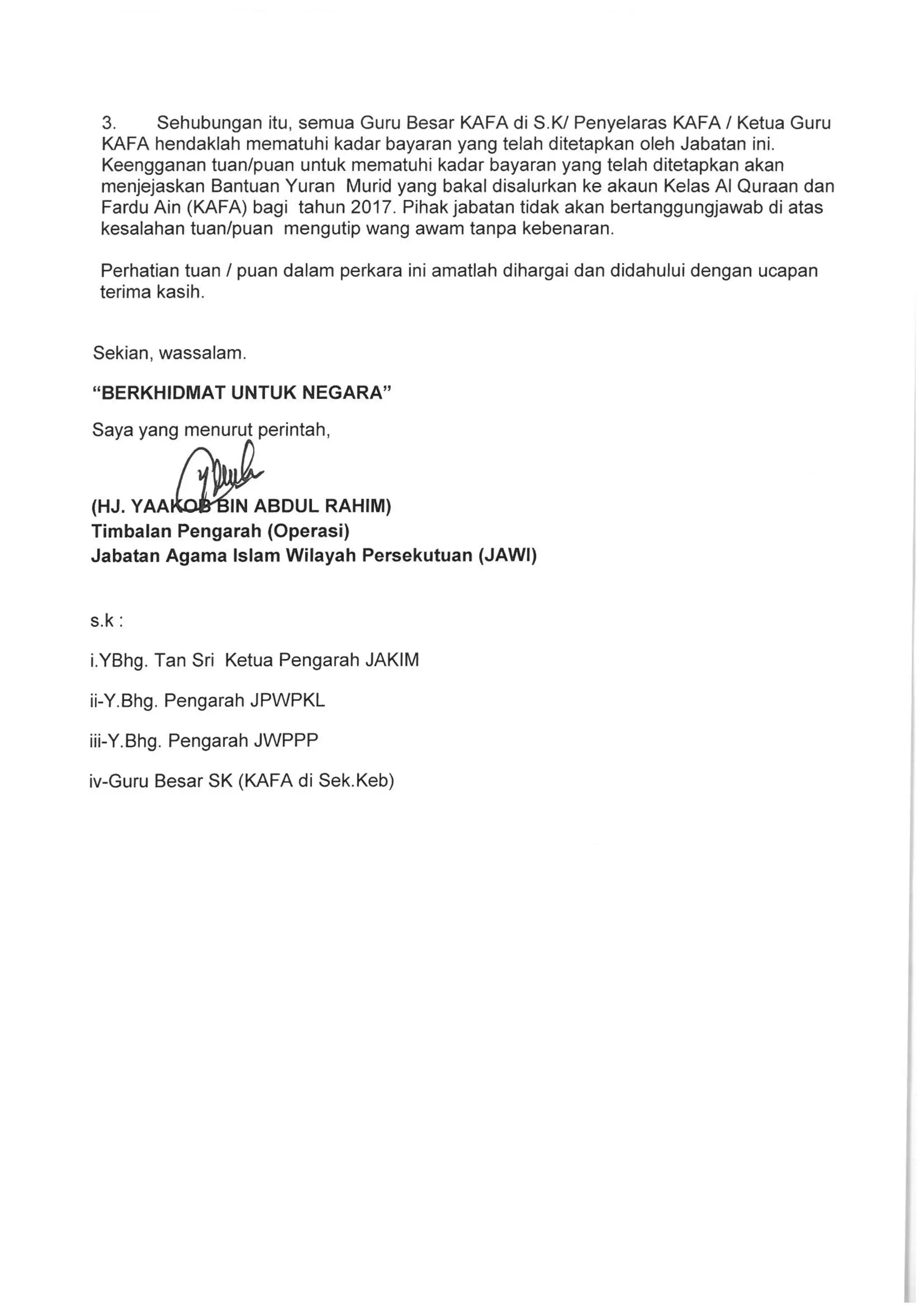 Bayaran yuran kafa jakim | PDF