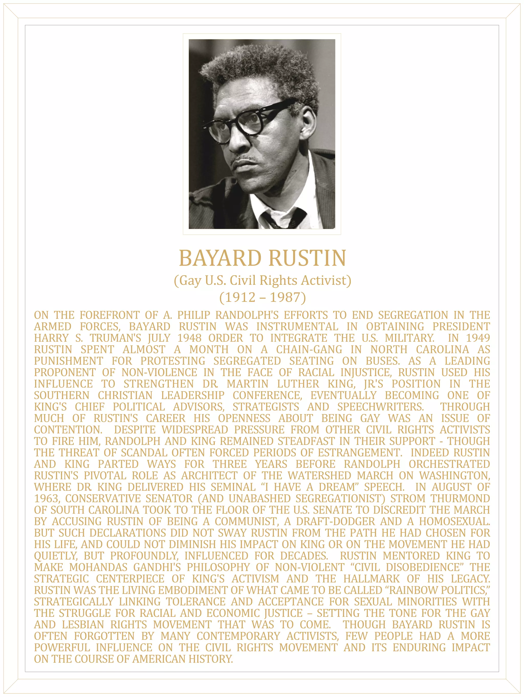 Bayard rustin final | PDF | Politics