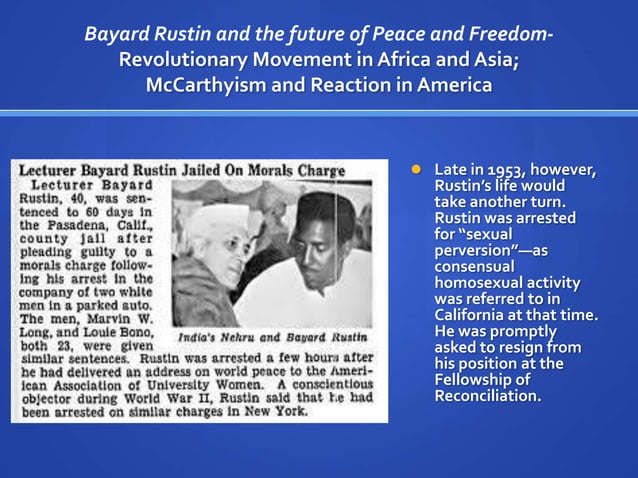 Building Bridges Through Revolutionary Nonviolence: Bayard Rustin and ...