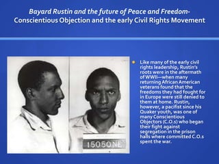 Building Bridges Through Revolutionary Nonviolence: Bayard Rustin and ...