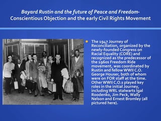 Building Bridges Through Revolutionary Nonviolence: Bayard Rustin and ...