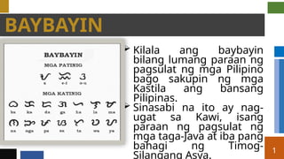Tamang Pagsulat at Pag aaral ng Baybayin | PPTX