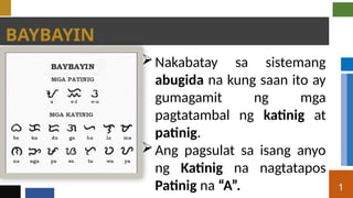 Tamang Pagsulat at Pag aaral ng Baybayin | PPTX