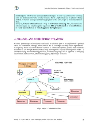 Sales and Distribution Management of Bayer Crop Science Limited | PDF