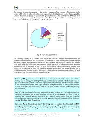 Sales and Distribution Management of Bayer Crop Science Limited | PDF