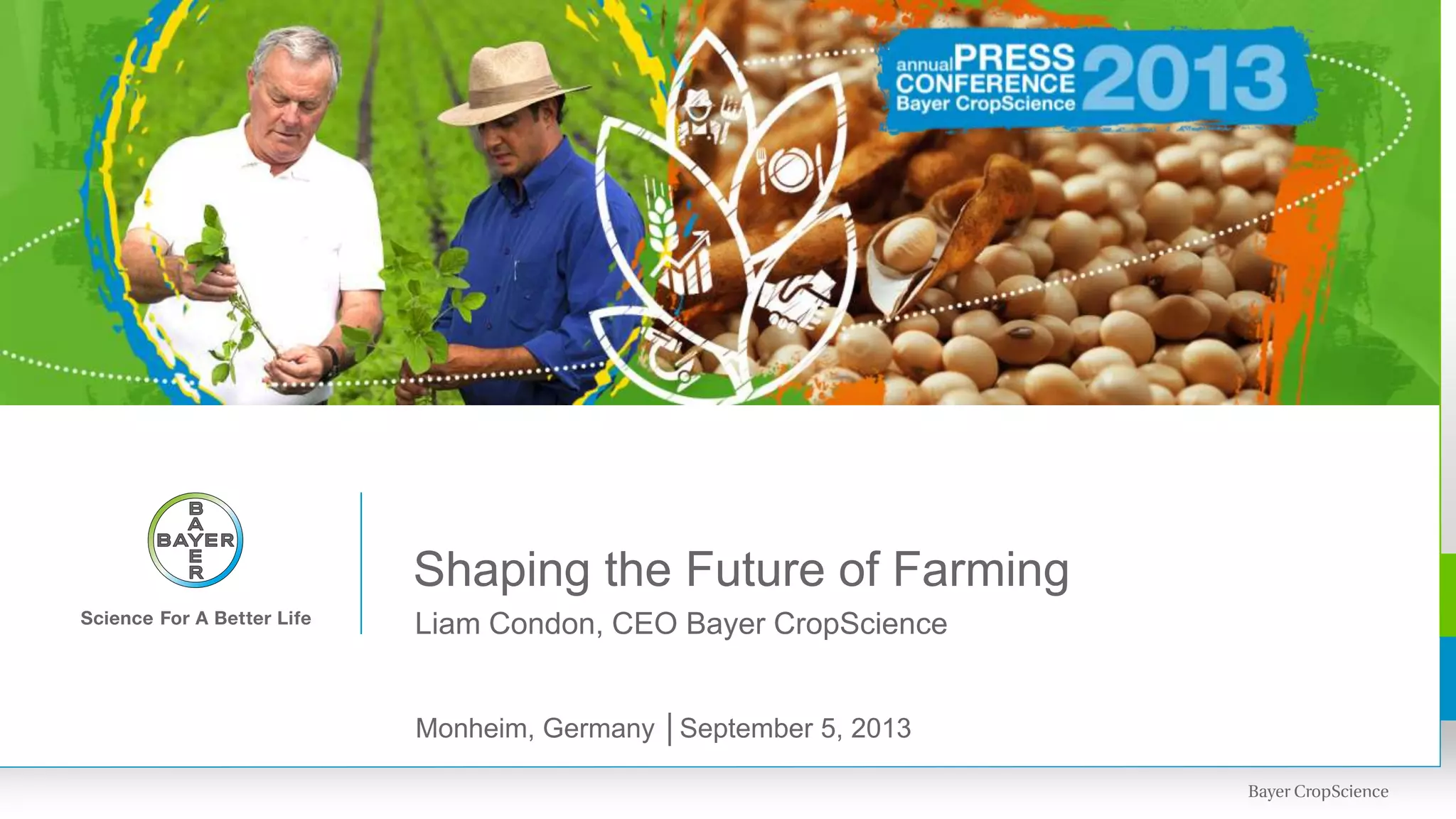 Bayer CropScience Annual Press Conference 2013 | PPTX