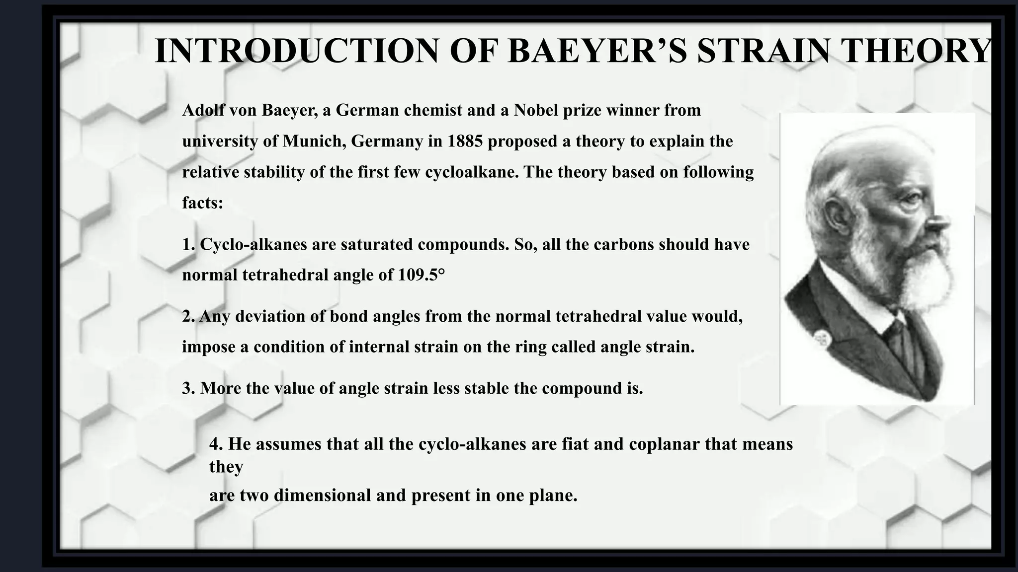 Bayer's Strain theory - And Its Limitations - organic chemistry -2nd | PPTX