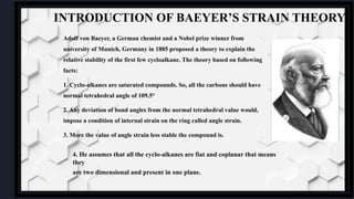 Bayer's Strain theory - And Its Limitations - organic chemistry -2nd | PPTX