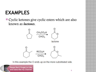 Bayer Villiger reaction complete with mechanism | PPTX