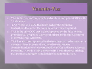 Bayer Yaz Yasmin Powerpoint Presentation