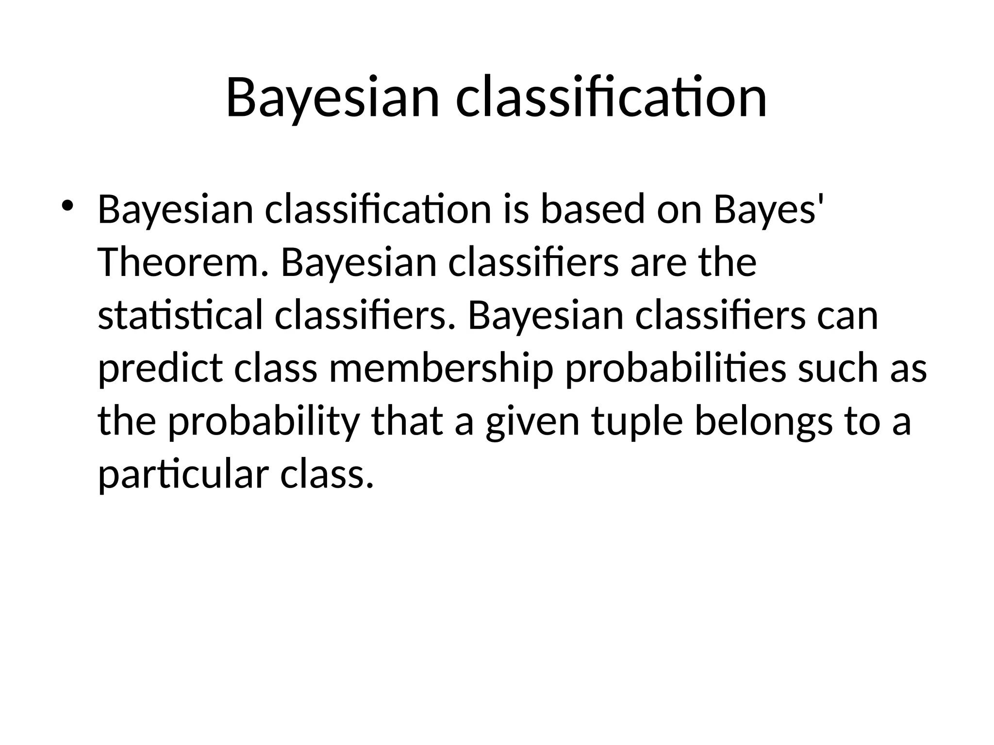 DWDM - Bayes Theorem PowerPoint presentation | PPTX