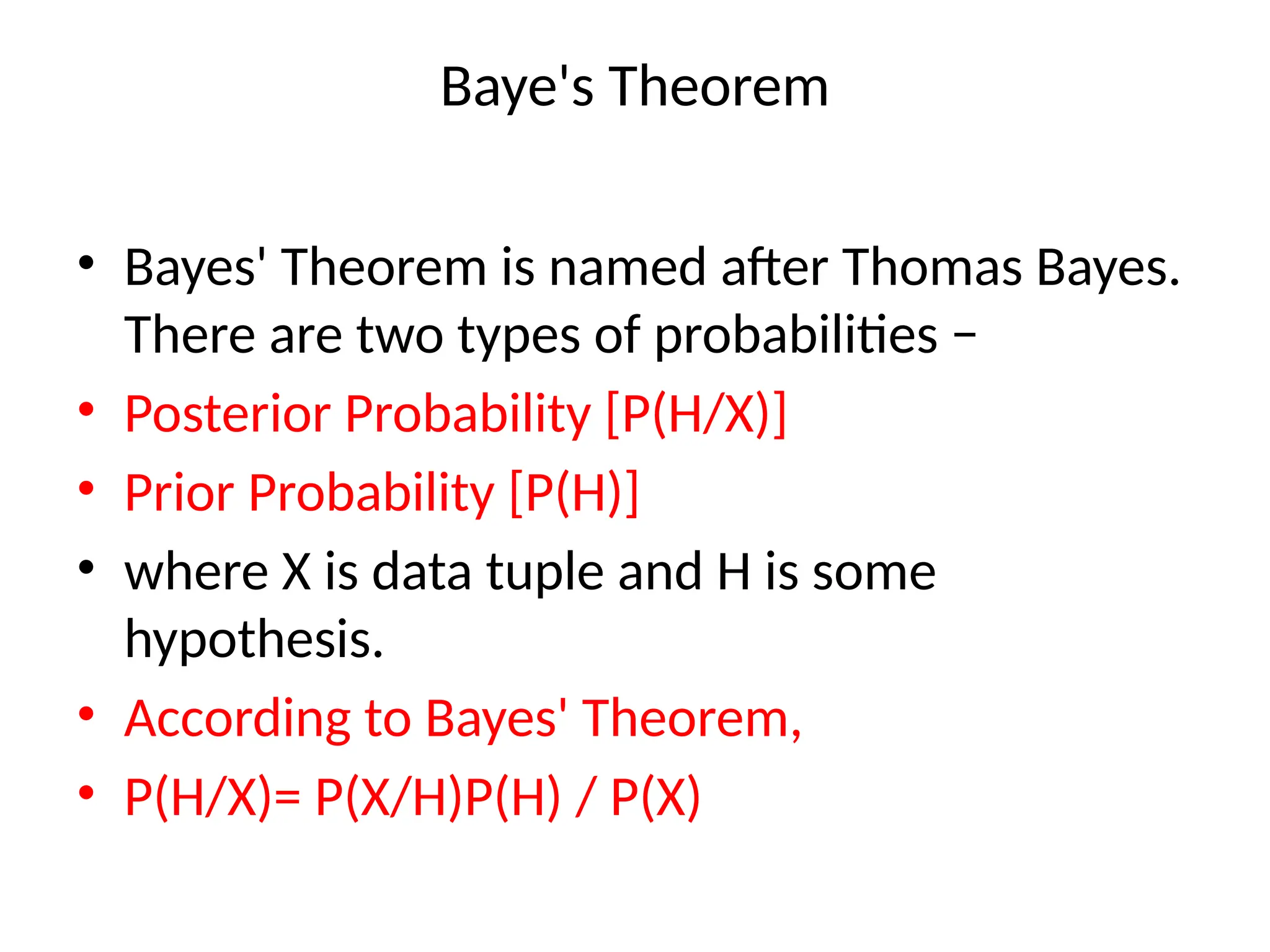 DWDM - Bayes Theorem PowerPoint presentation | PPTX