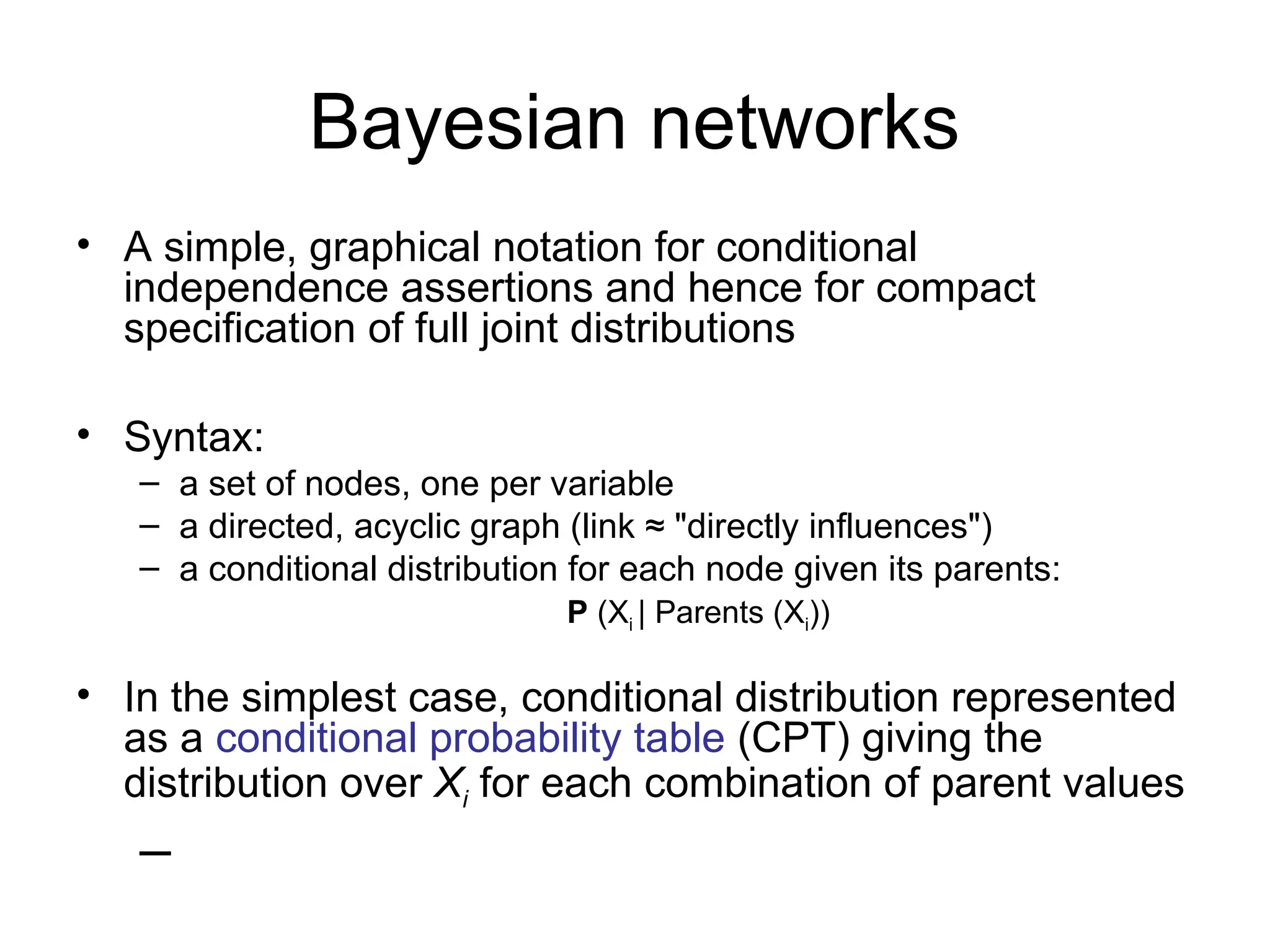bayesian networks simple graphical notation | PPT