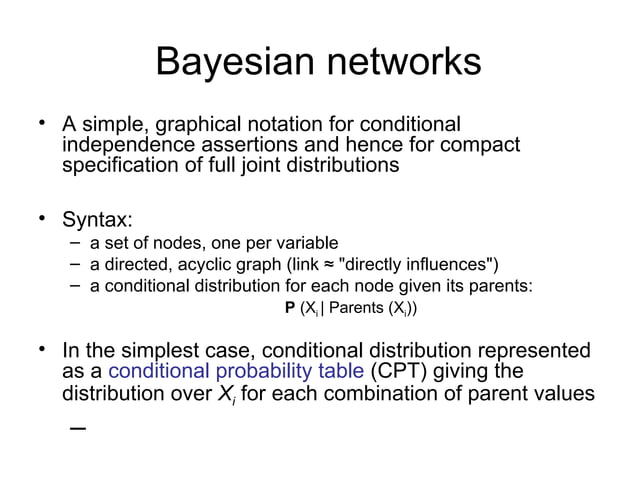bayesian networks simple graphical notation | PPT