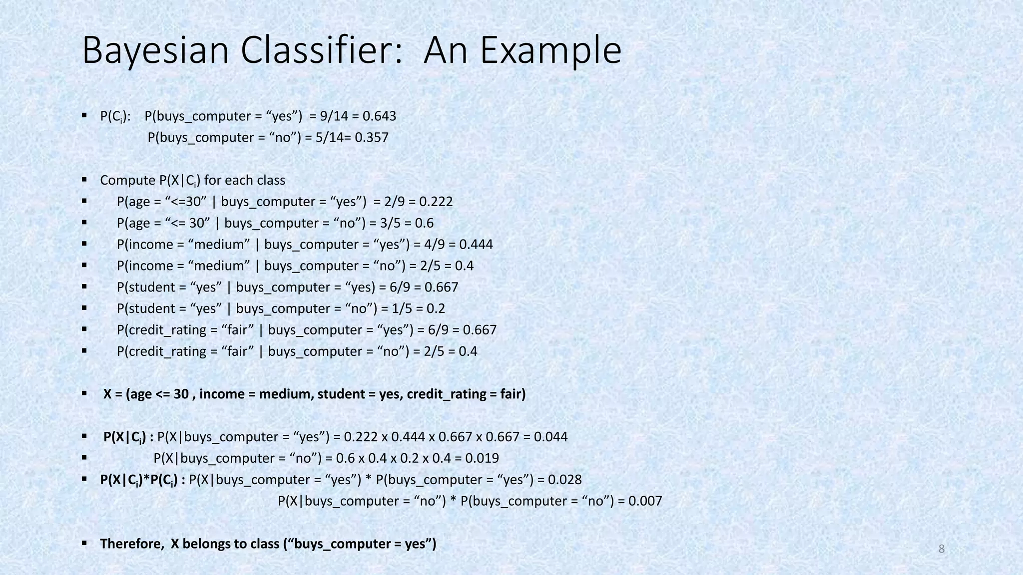 Bayesian classification | PPTX