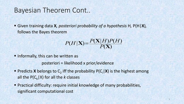 Bayesian classification | PPTX | Technology & Computing