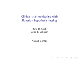 Bayesian hypothesis testing | PDF