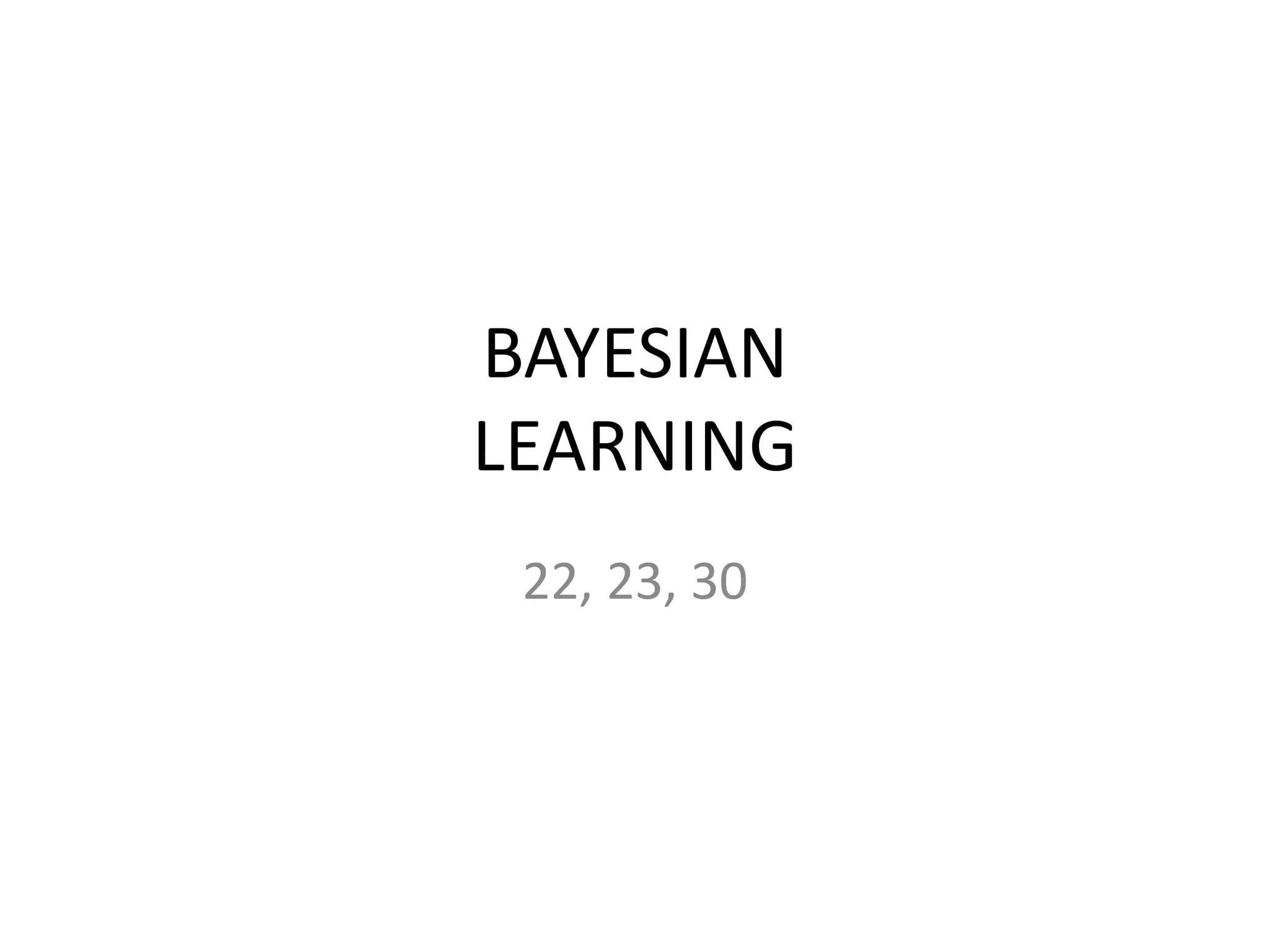 Bayesian learning | PDF