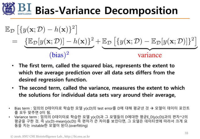 [PRML 3.1~3.2] Linear Regression / Bias-Variance Decomposition | PPT