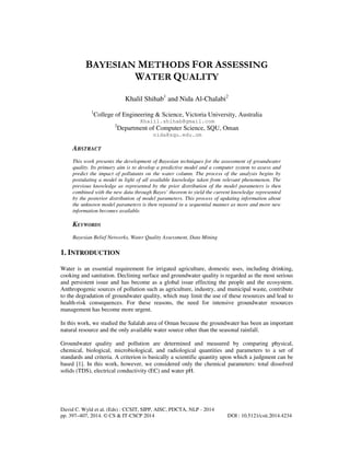 Bayesian Methods for Assessing Water Quality | PDF | Chemistry | Science