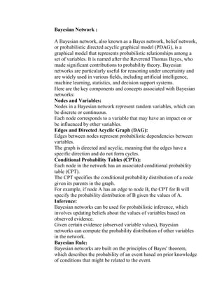 Bayesian Network and Truth maintance system.doc